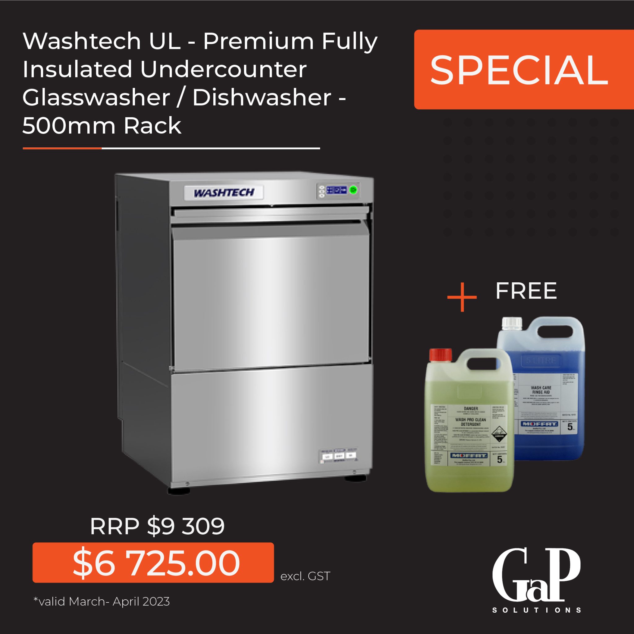 Washtech UL - Premium Fully Insulated Undercounter Glasswasher ...